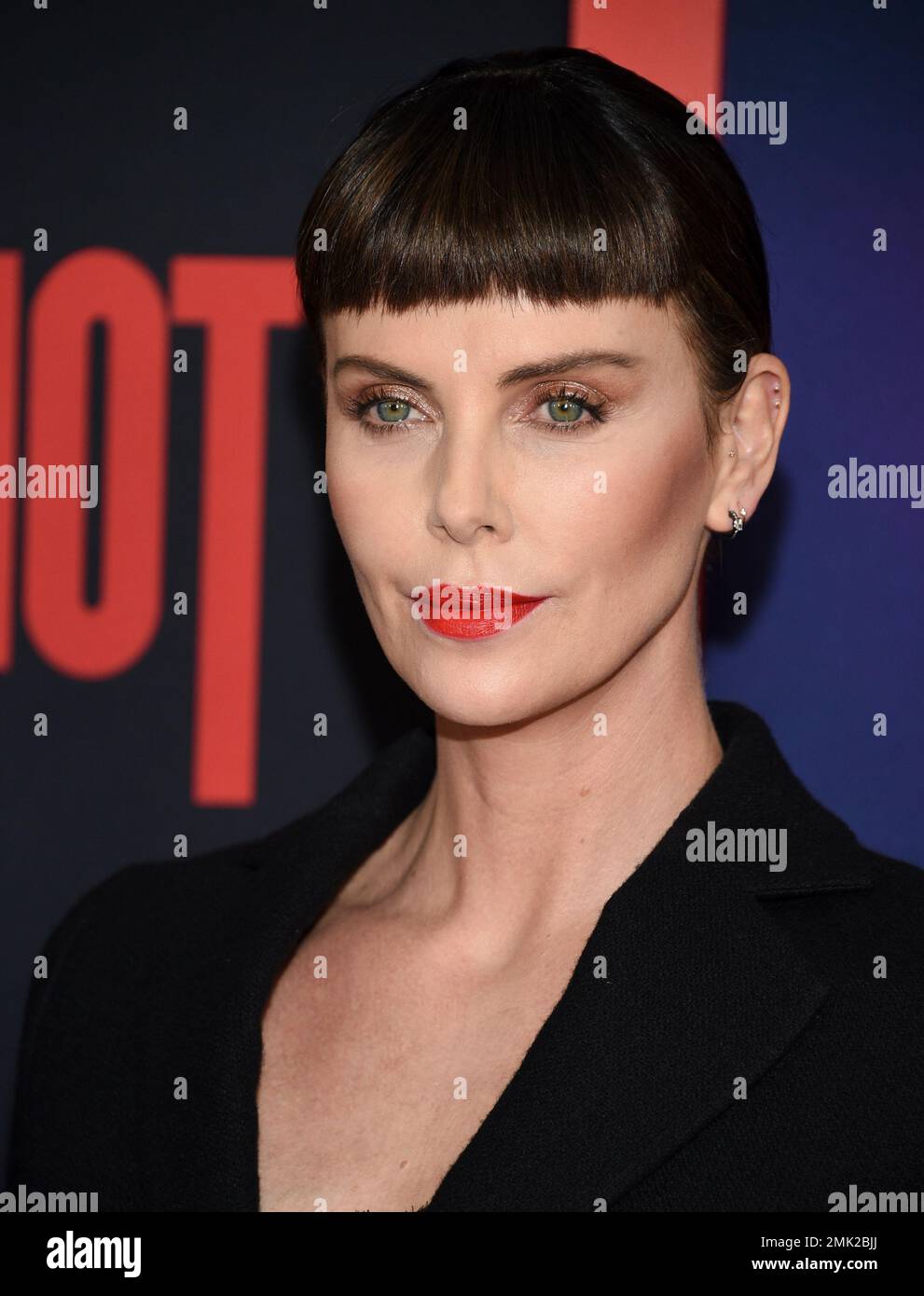 Actress Charlize Theron attends the premiere of "Long Shot" at AMC ...