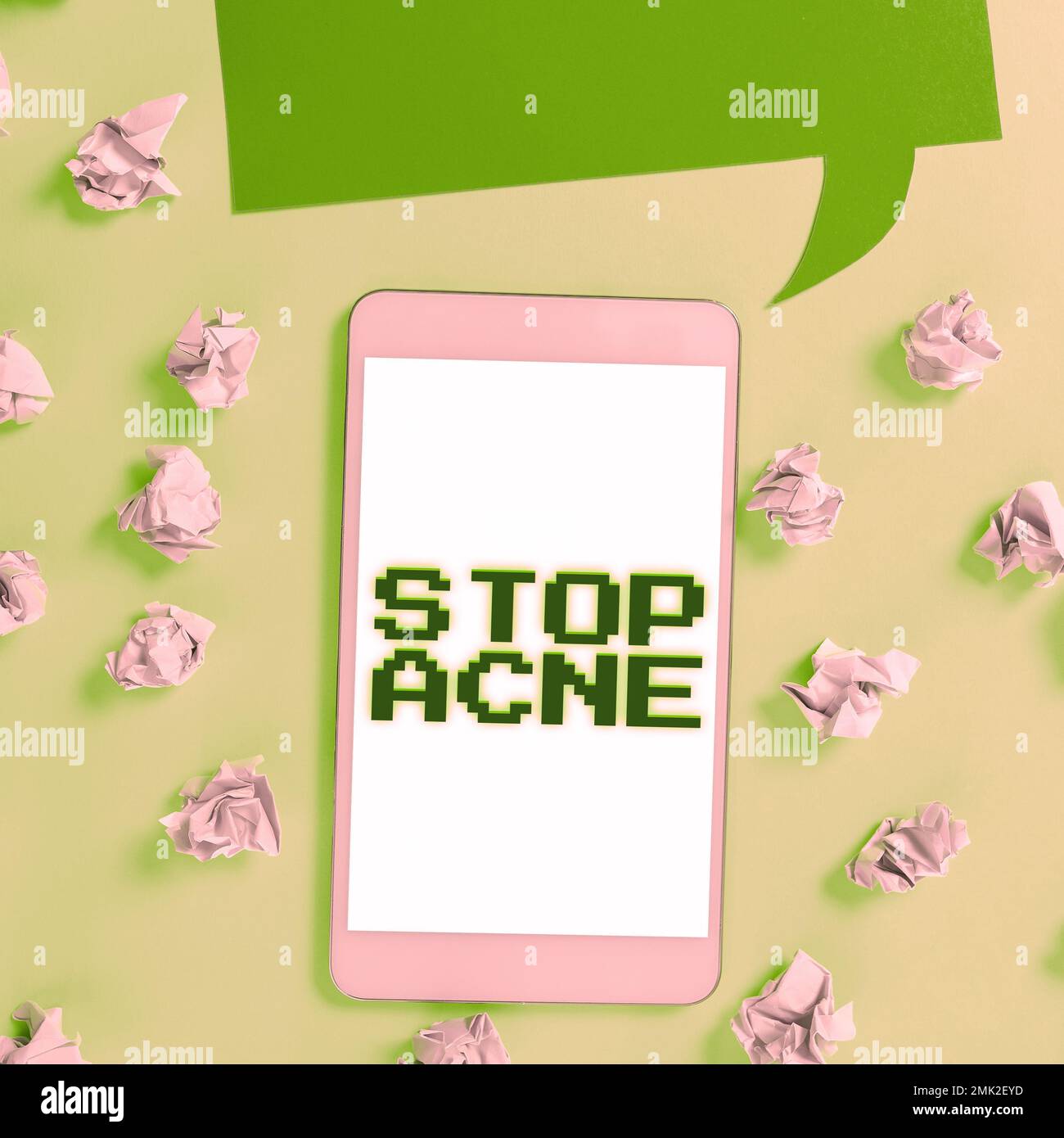 Handwriting text Stop Acne. Internet Concept control the occurrence of ...