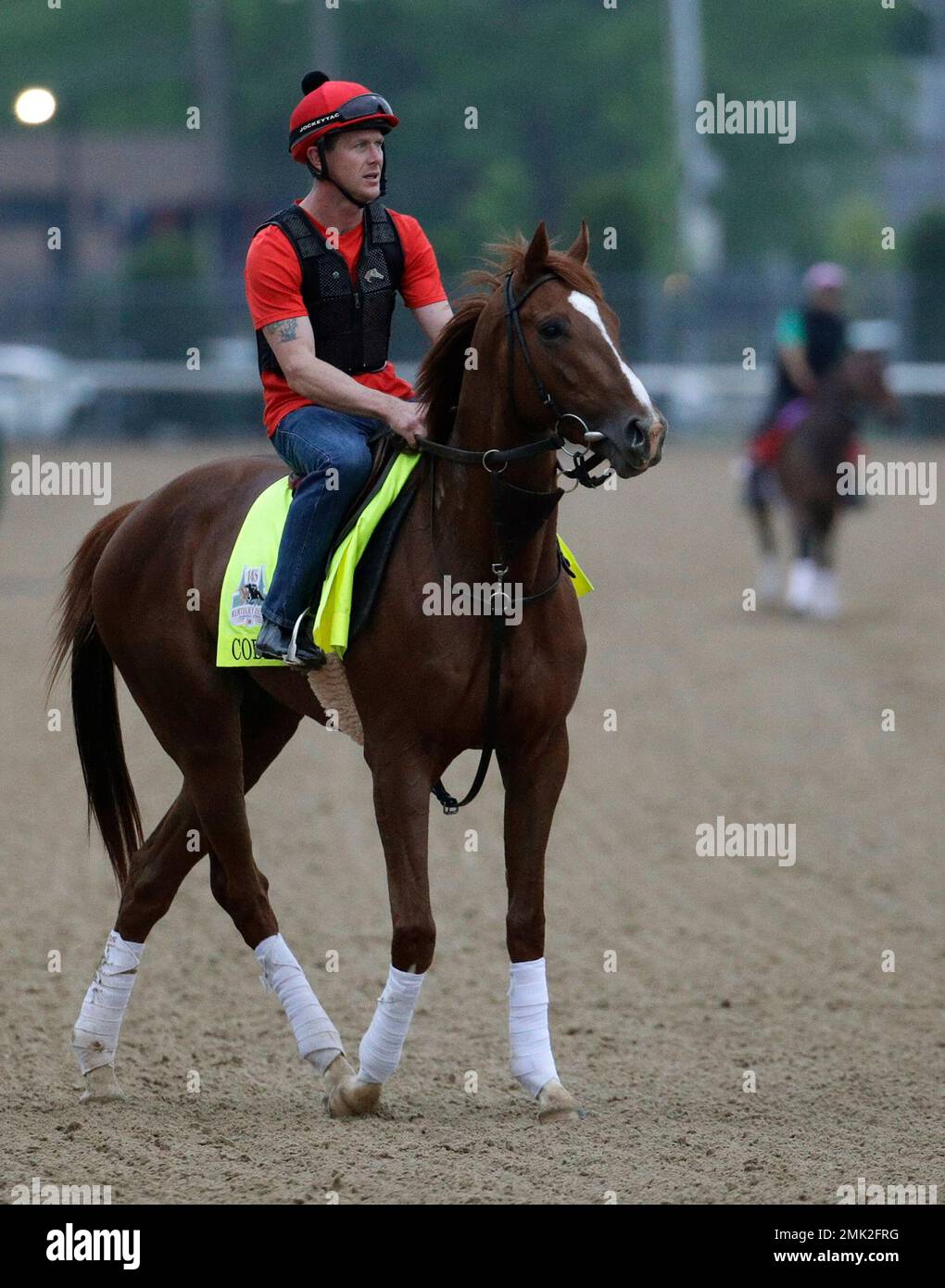 Exercise rider Brian Duggan rides Kentucky Derby hopeful Code of Honor ...
