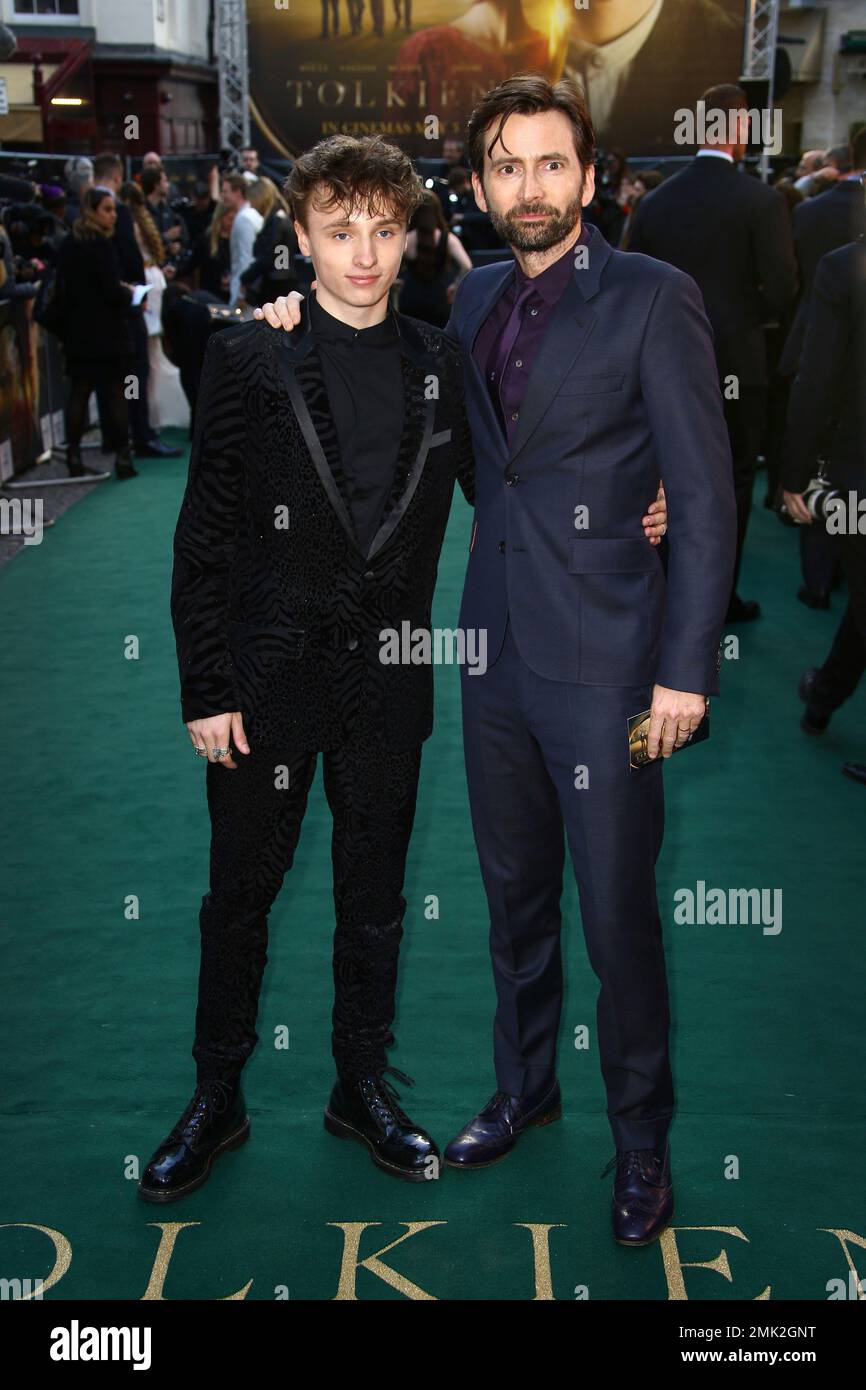Actors Ty Tennant, left and father David Tennant, pose for ...