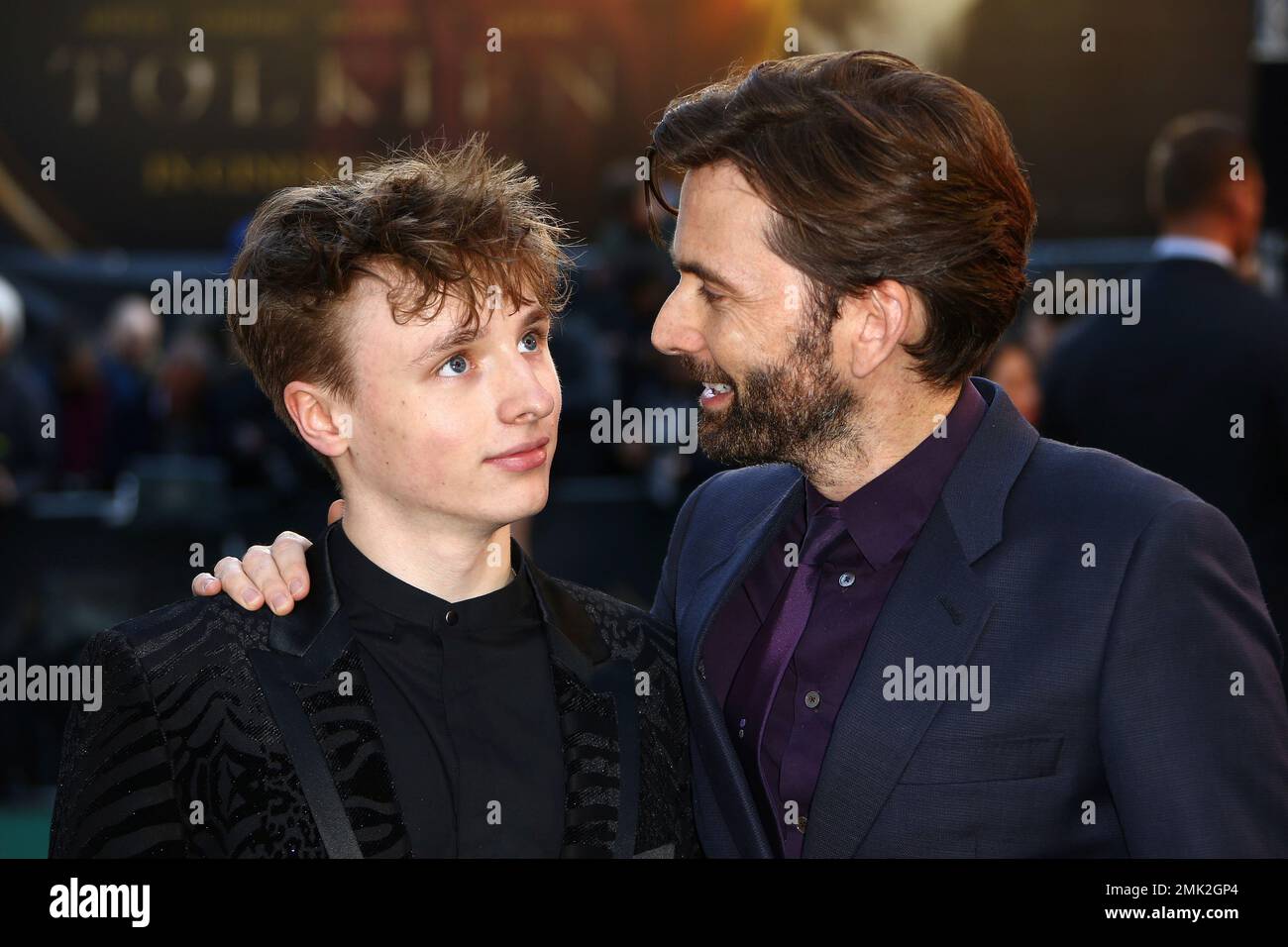 Actors Ty Tennant, left and father David Tennant, pose for ...