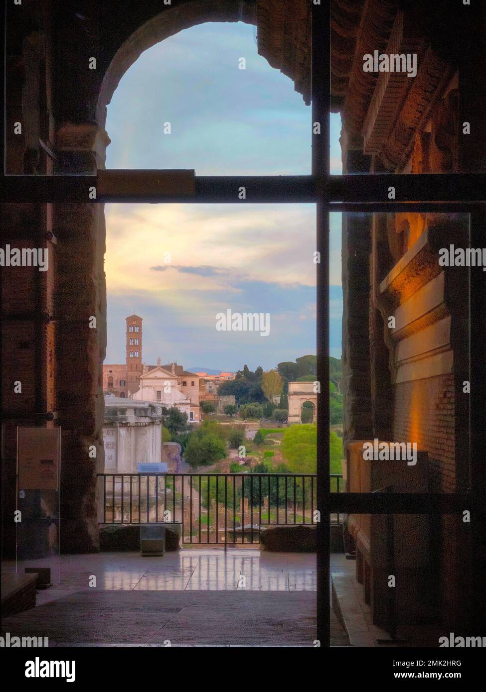 Roman Forum from a door - Rome Stock Photo - Alamy