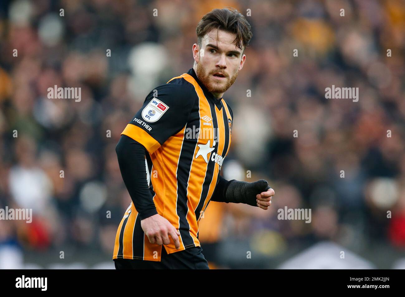Aaron Connolly #44 of Hull City during the Sky Bet Championship match ...