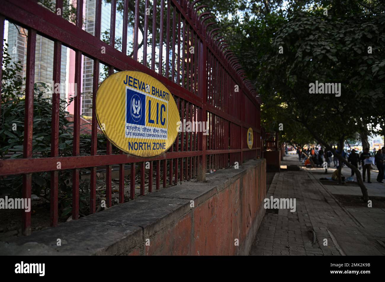 New Delhi, Delhi, India. 28th Jan, 2023. A signboard of Life Insurance ...