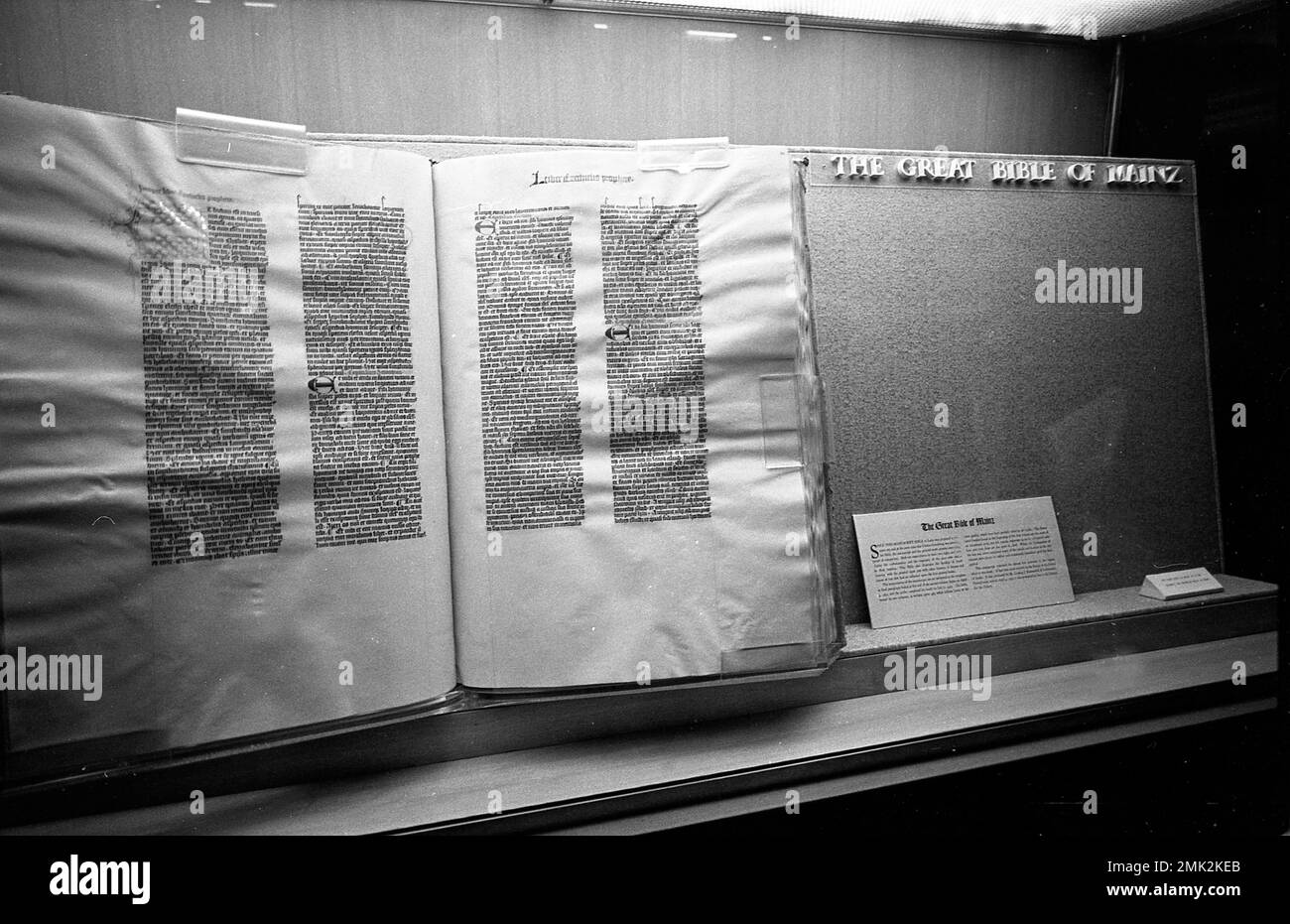 Gutenberg bible, Library of Congress, Washington D.C., USA, 1970 Stock ...