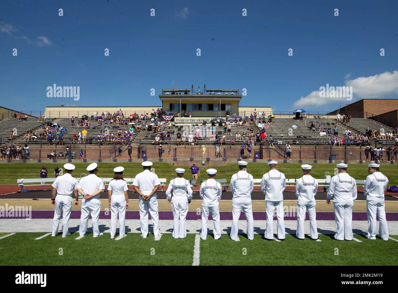 Sailors assigned to USS Gerald R. Ford (CVN 78) are recognized during ...