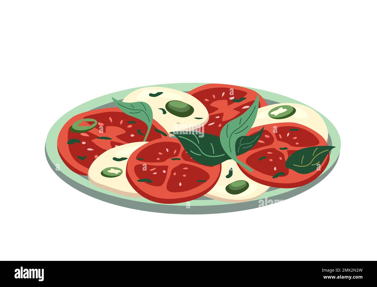 Caprese salad,Mozzarella Cheese,sliced tomatoes,basil,oregano spice ...