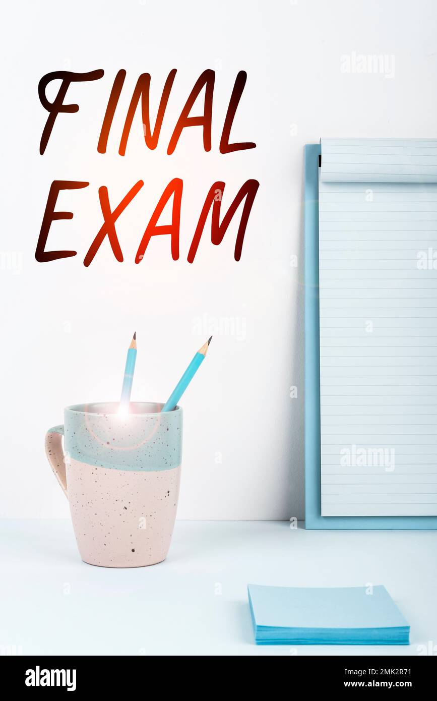 Text caption presenting Final Exam. Business concept test given to ... Text caption presenting Final Exam. Business concept test given to ...