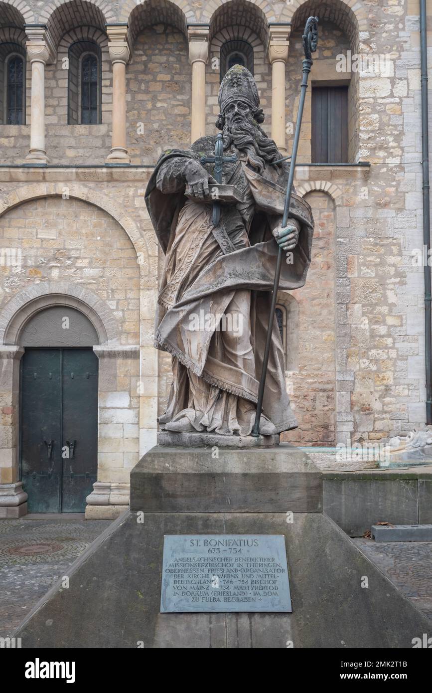Saint Boniface Statue by Kaspar Hiernle, c. 1750 - Mainz, Germany Stock ...