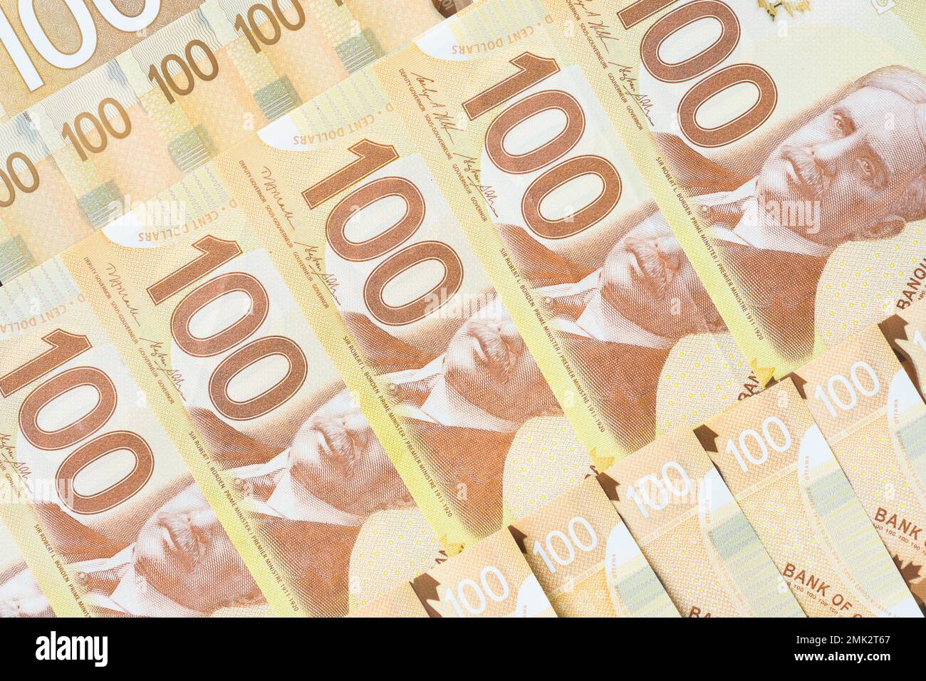 Canadian dollar bills, Canadian banknotes, currency of Canada Stock ...