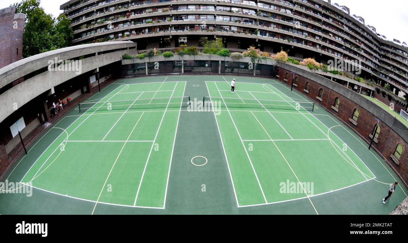 Barbican Tennis Courts Stock Photo - Alamy