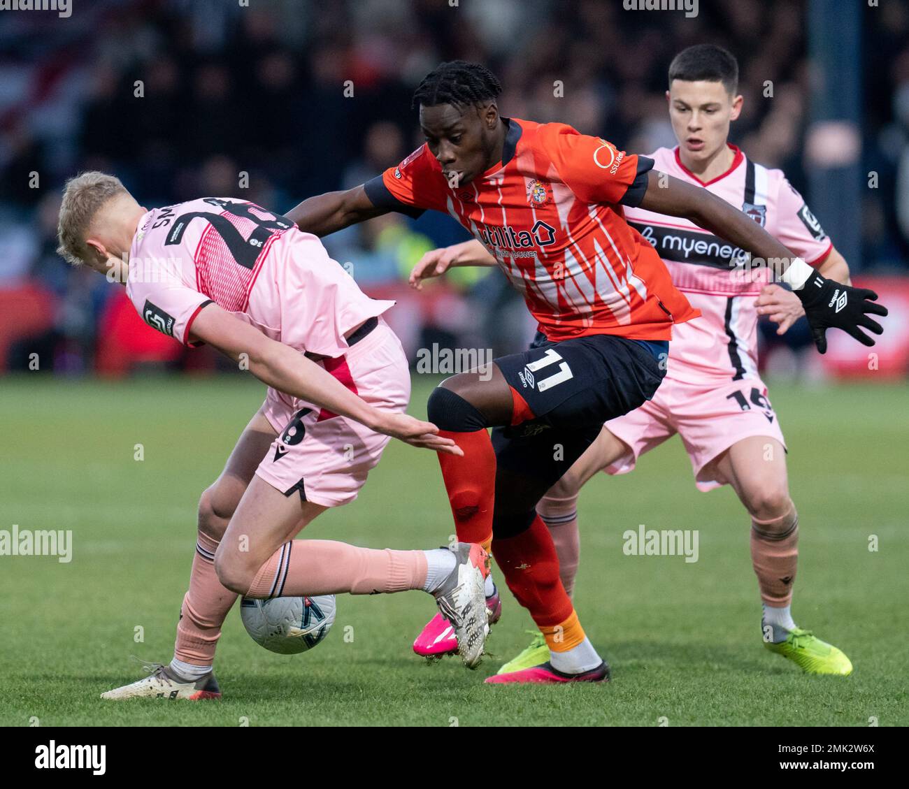 Elijah adebayo of luton town battles hi-res stock photography and ...