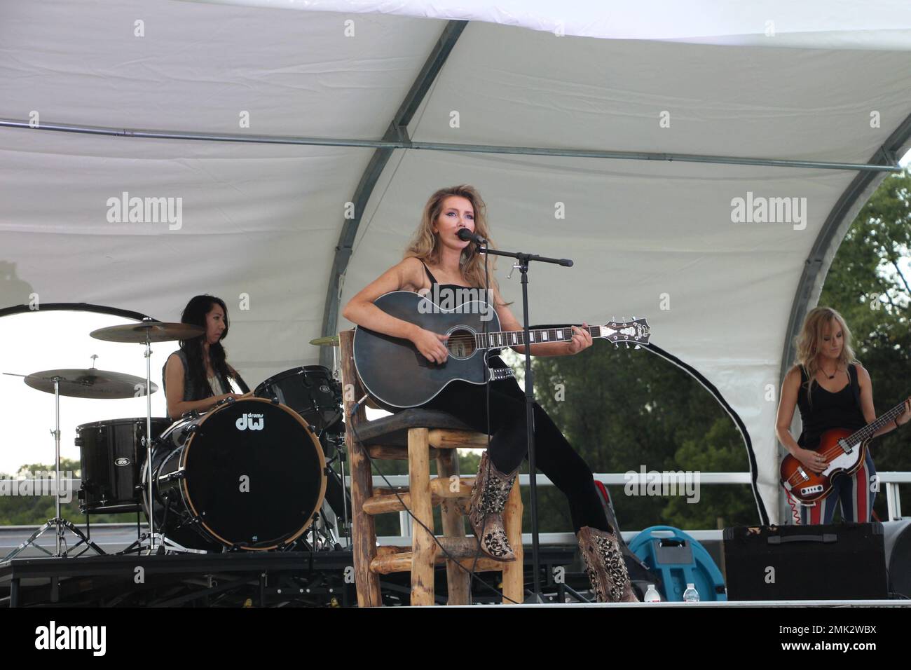 Performer Pearl Clarkin with the country duo/group Wester sings Sept. 3 ...