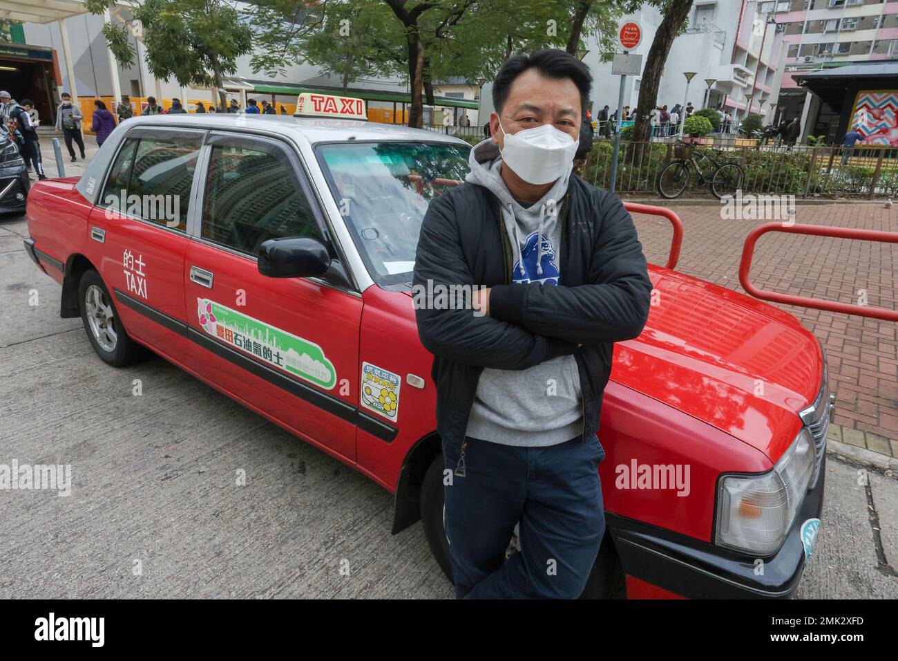 46-year-old taxi driver Law Wai-hung, at Tonkin Street in Cheung Sha ...