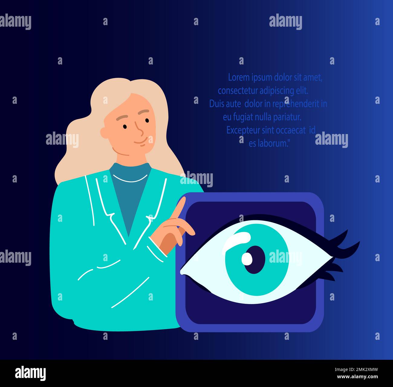 Doctors Ophthalmologist, Oculists Examine, Diagnose Eye Vision Acuity ...