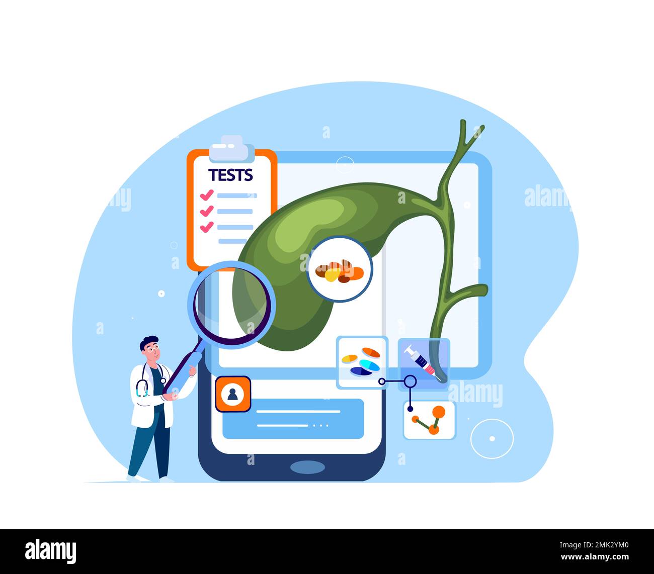 Online Doctor Researcher Curing Gall Bladder System.Analyze Gallstones ...