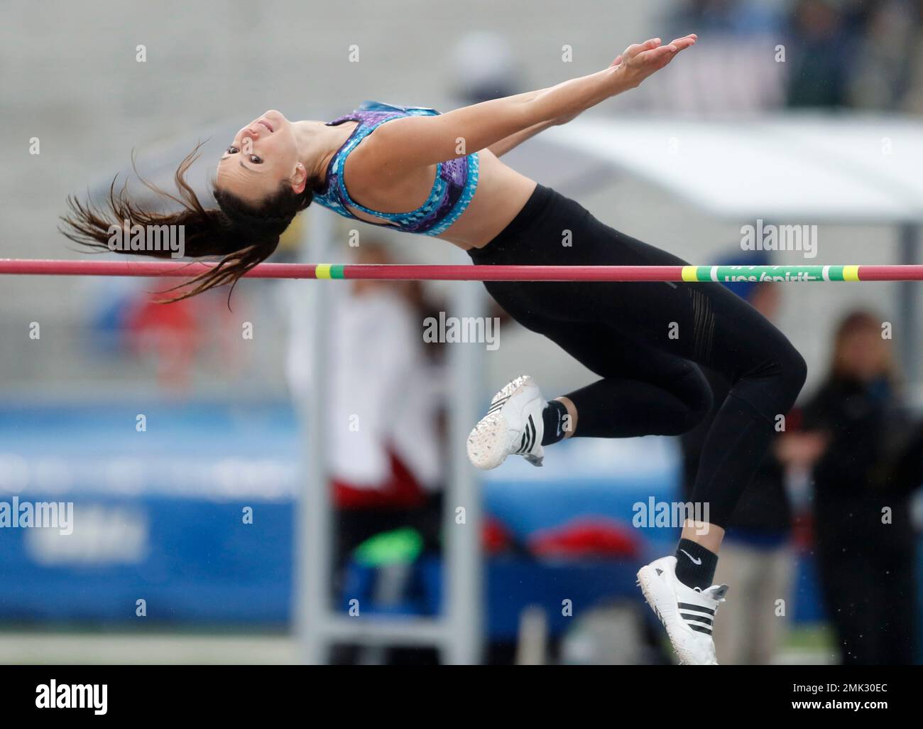 Marusa Cernjul looks to clear the bar during the women's special high ...