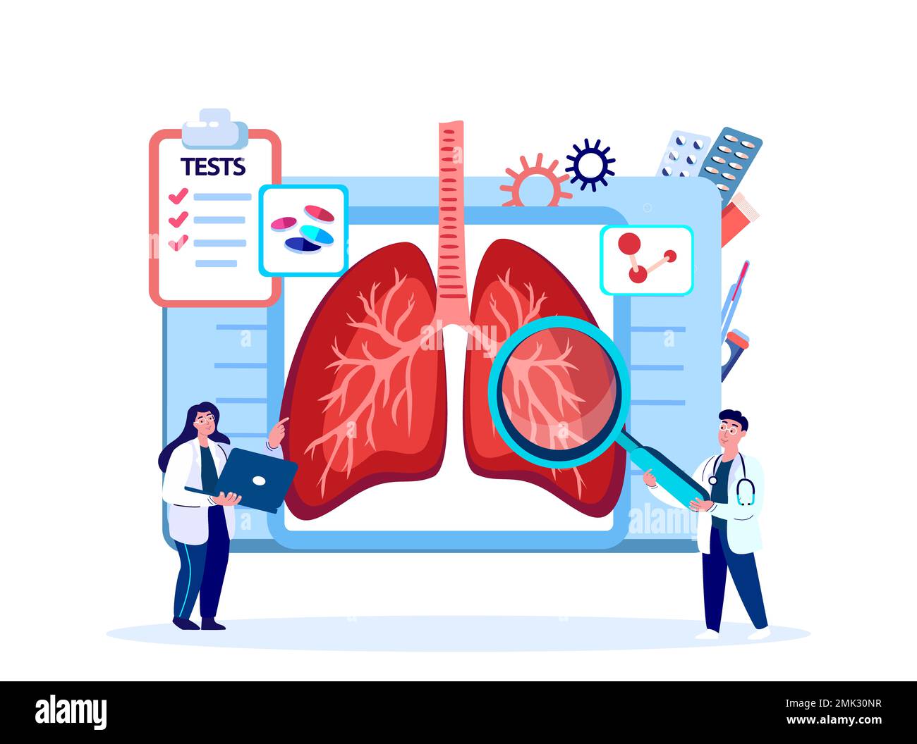 Doctors Pulmonologists Researcher,Curing,Researching Lungs,Trachea ...