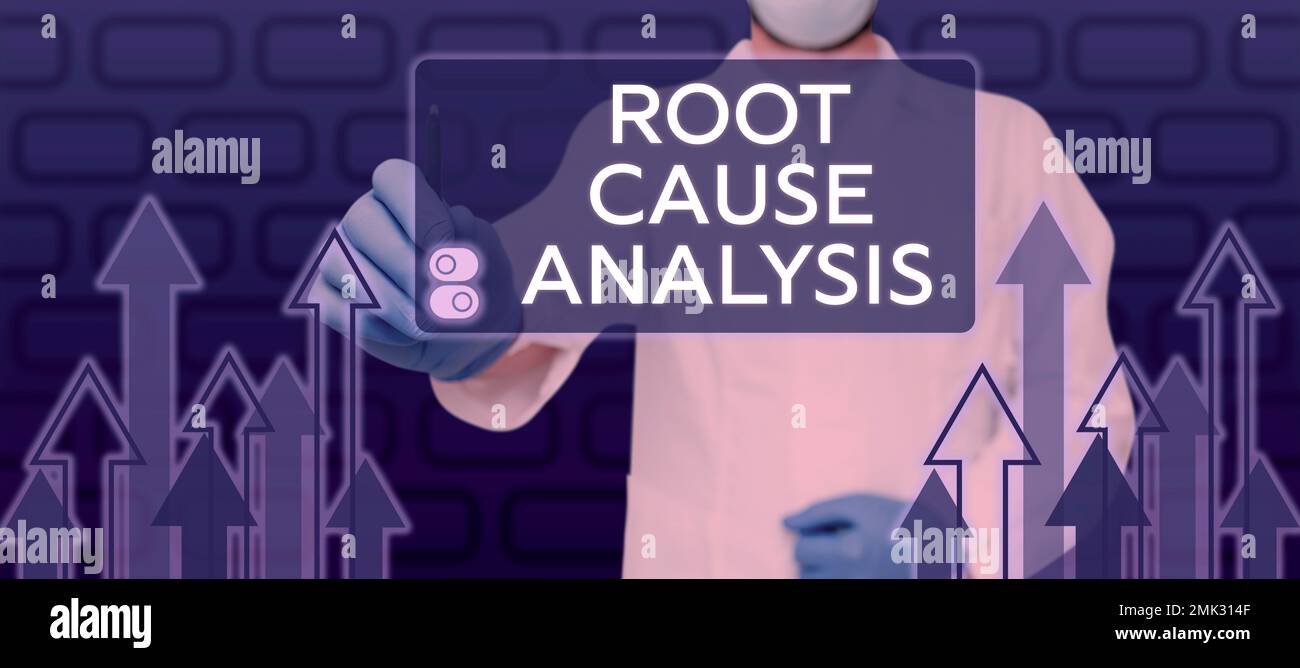 Text showing inspiration Root Cause Analysis. Word Written on Method of Problem Solving Identify ...