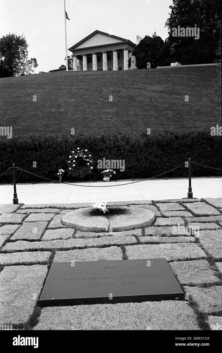 John Fitzgerald Kennedy tomb, Arlington National Cemetery, Washington ...