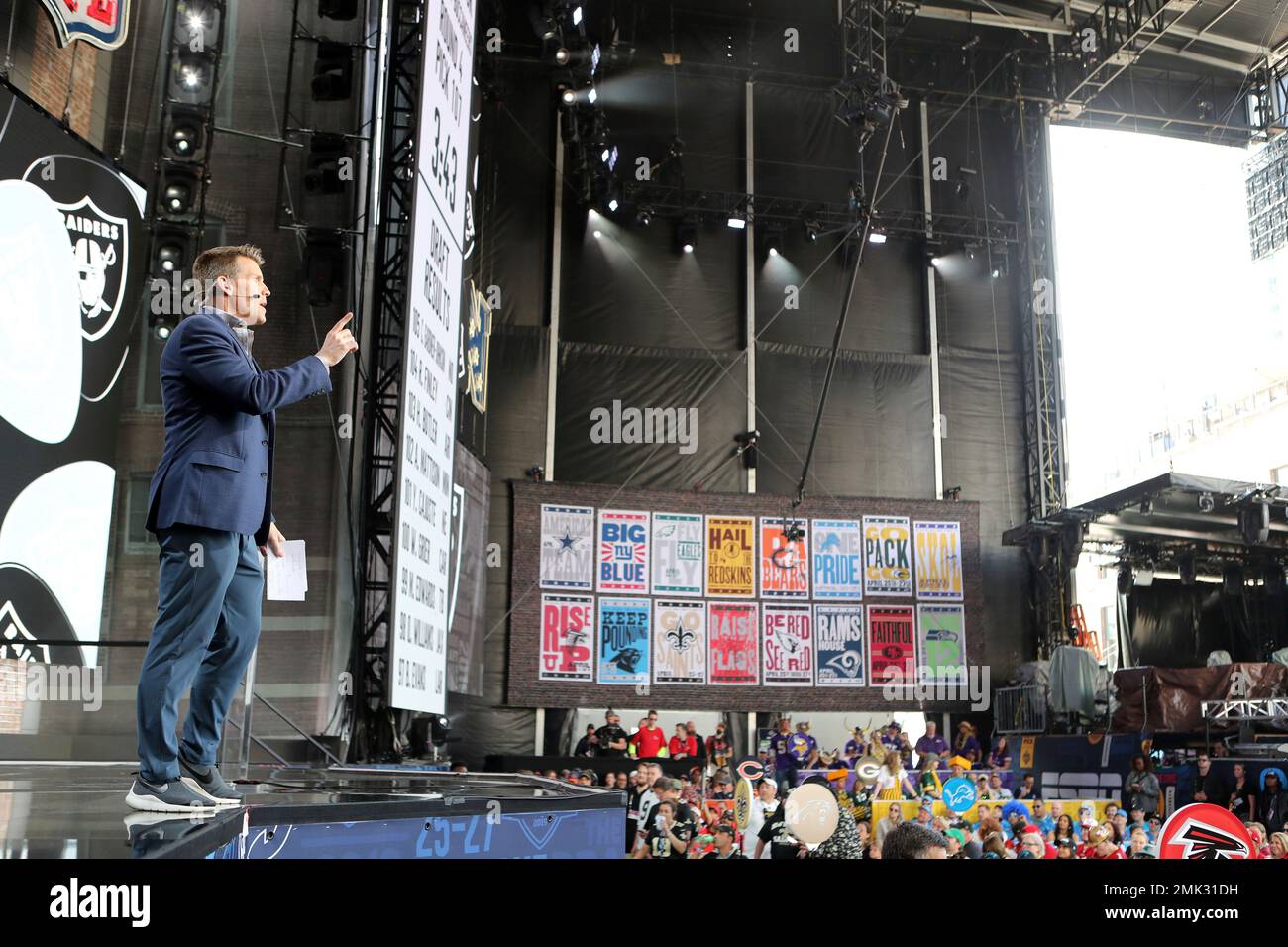 NFL RedZone host Scott Hanson is seen on Day 3 of the NFL football ...