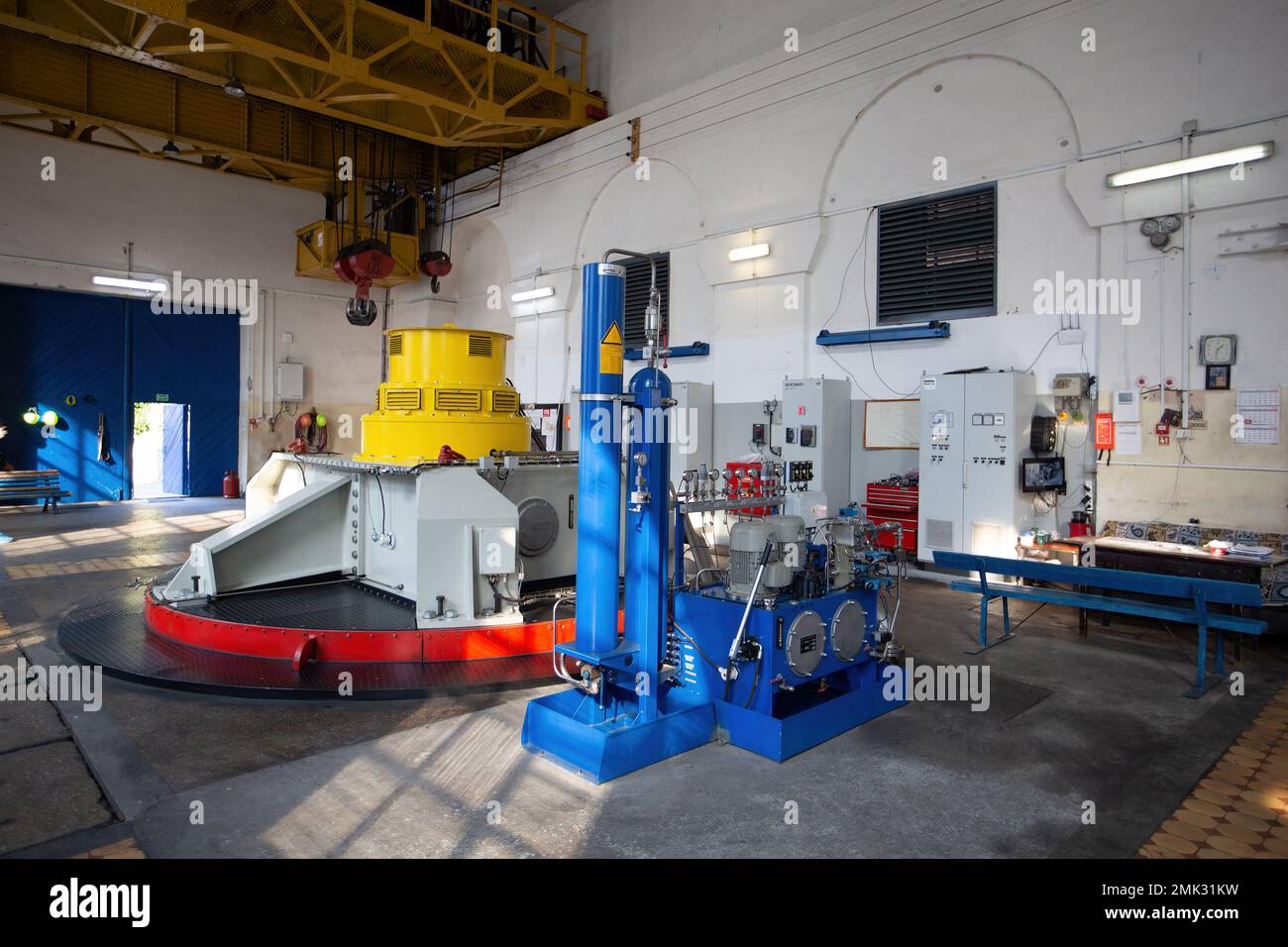 Turbine generators in hydroelectric power plant Stock Photo - Alamy