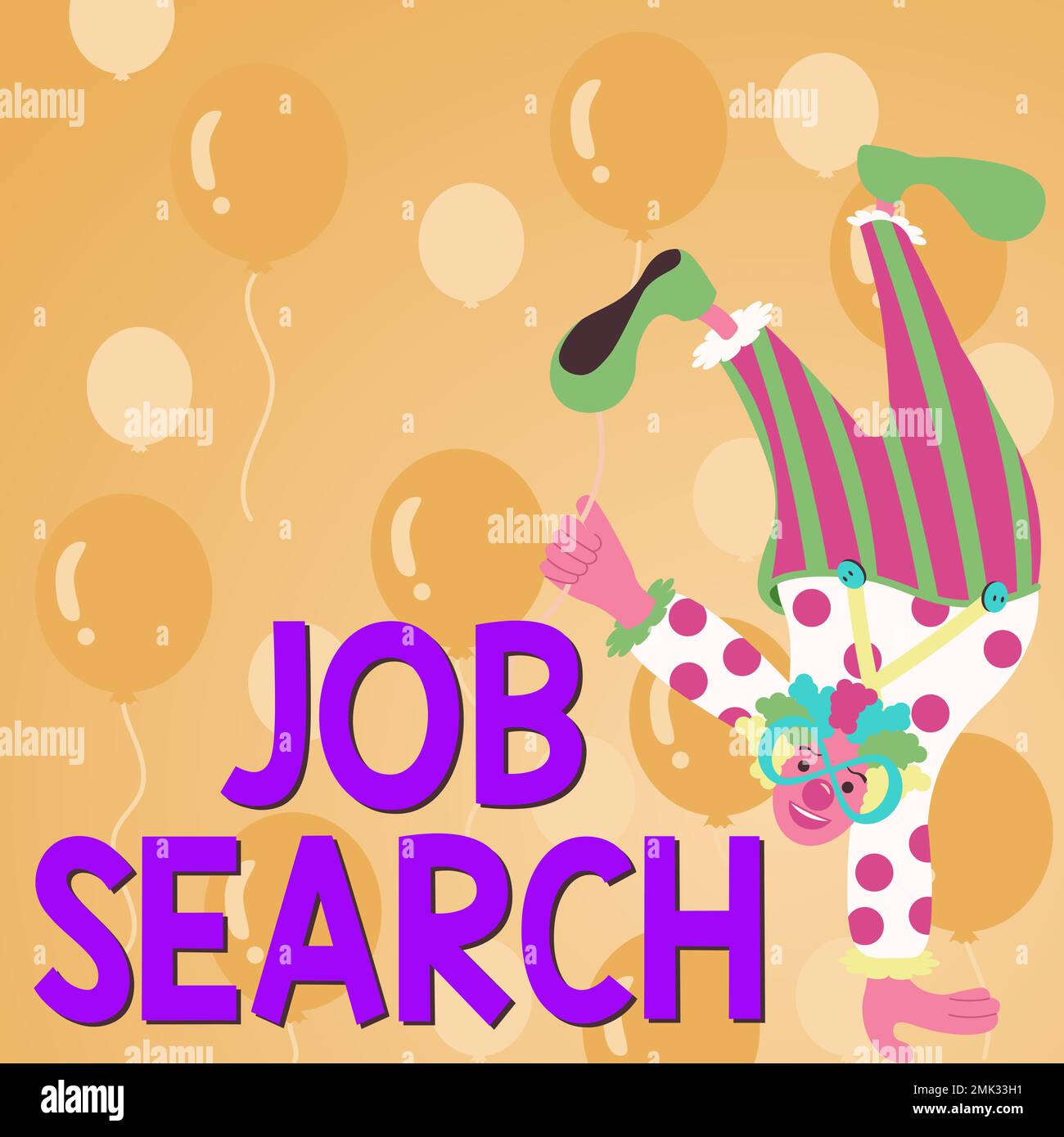 Conceptual caption Job Search. Business showcase An act of person to ...