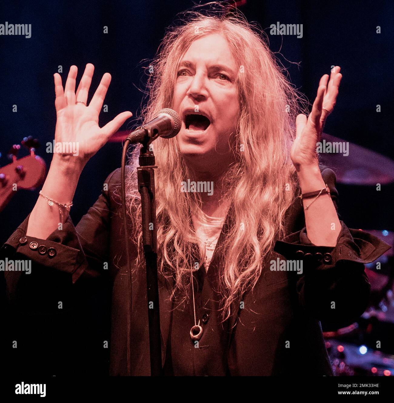 American singer-songwriter Patti Smith and her band perform at the ...