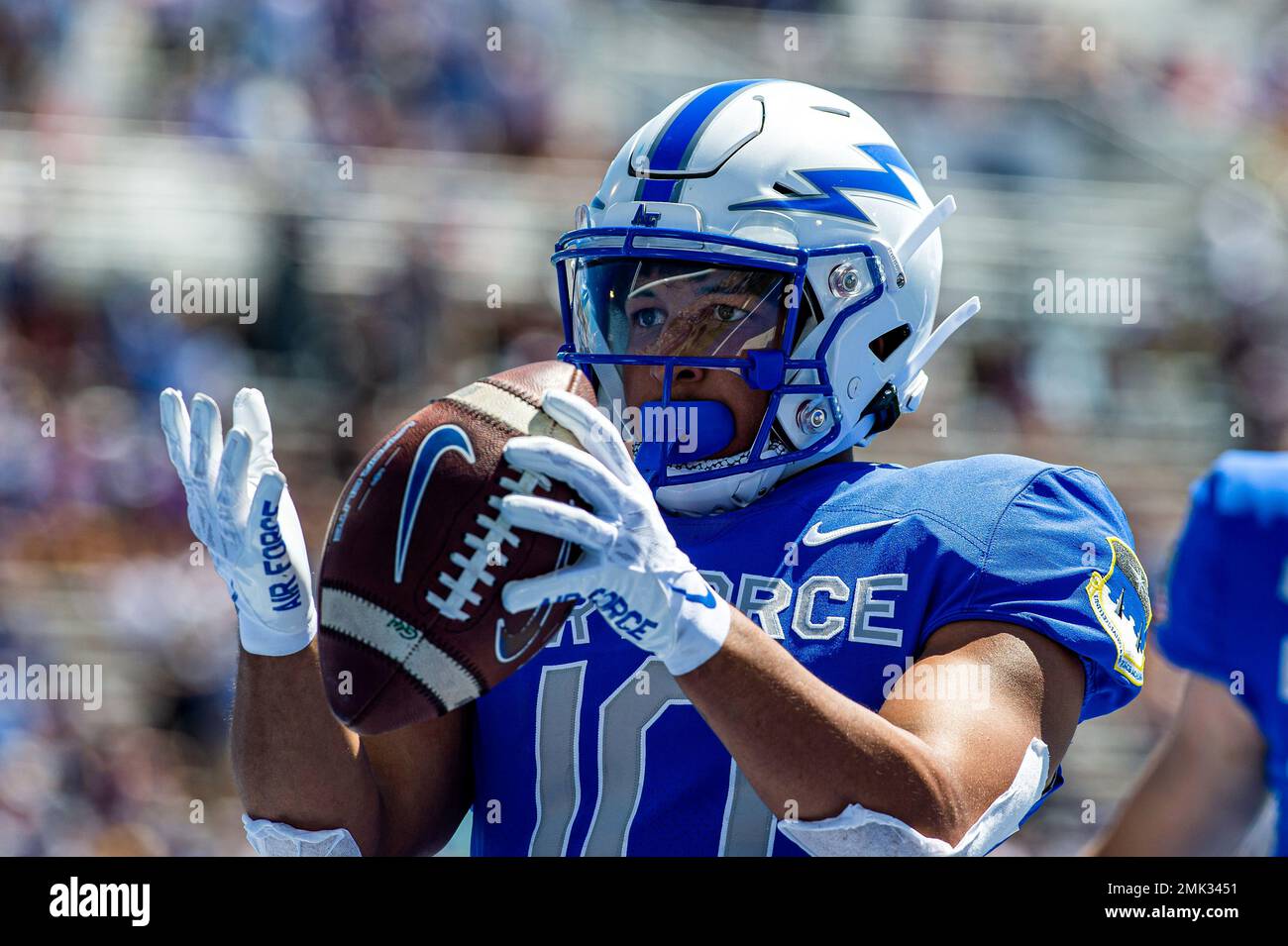 U.S. AIR FORCE ACADEMY, Colo. – Air Force's Jalen Johnson celebrates a ...