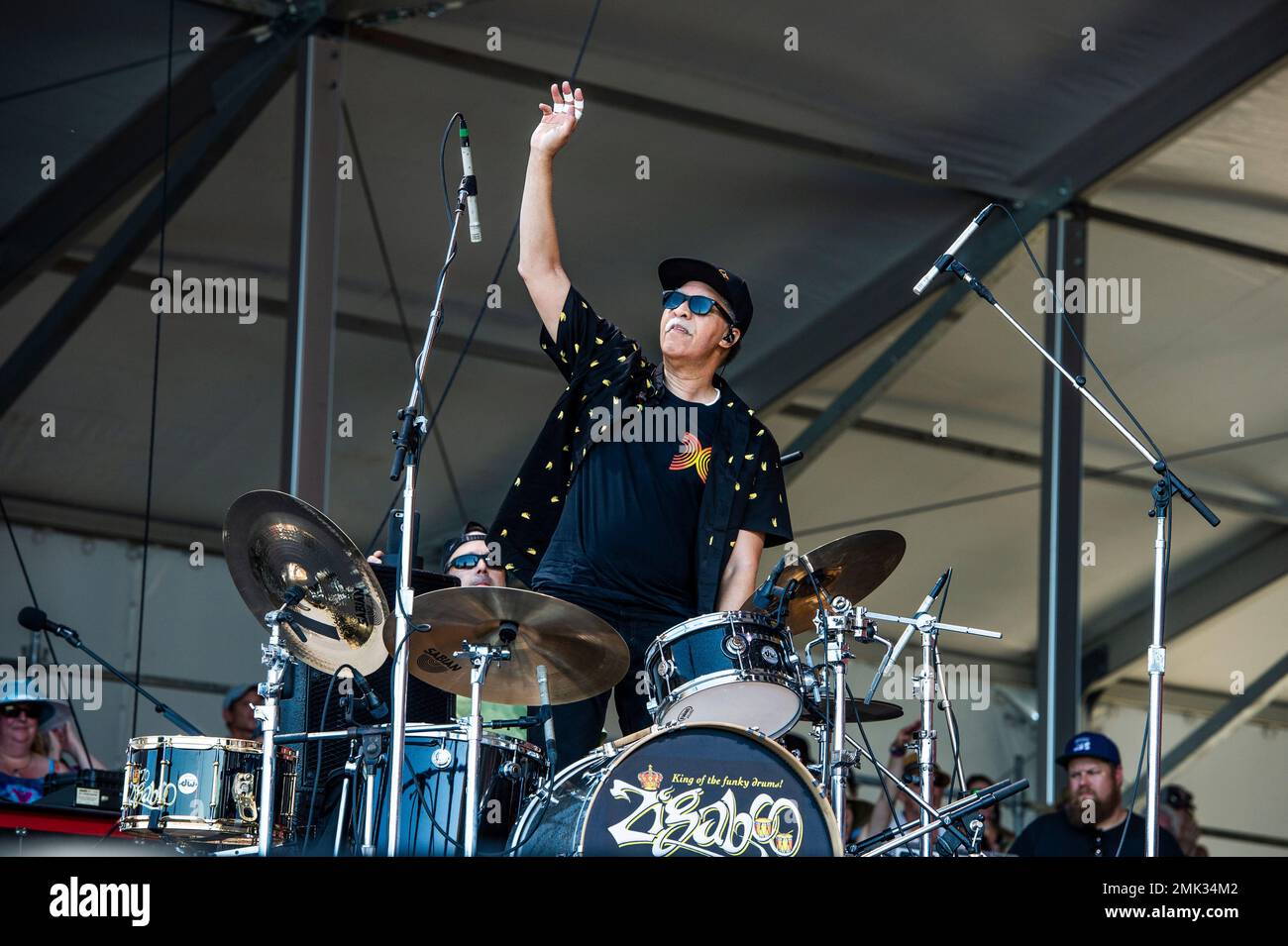 Zigaboo Modeliste of the Foundation of Funk performs at the New Orleans ...