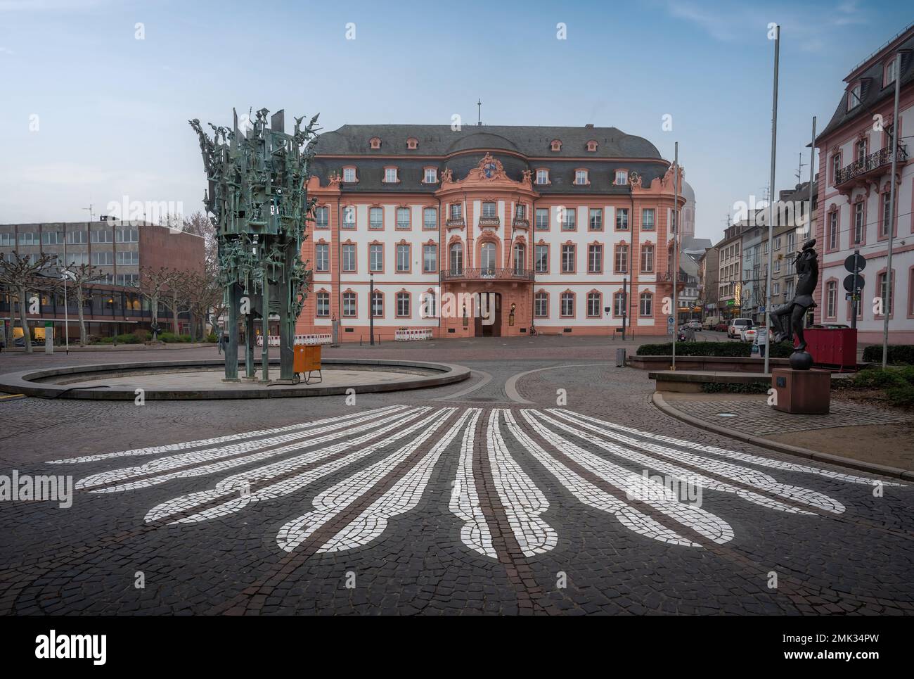 Schillerplatz Square with Carnival Fountain (Fastnachtsbrunnen) and ...