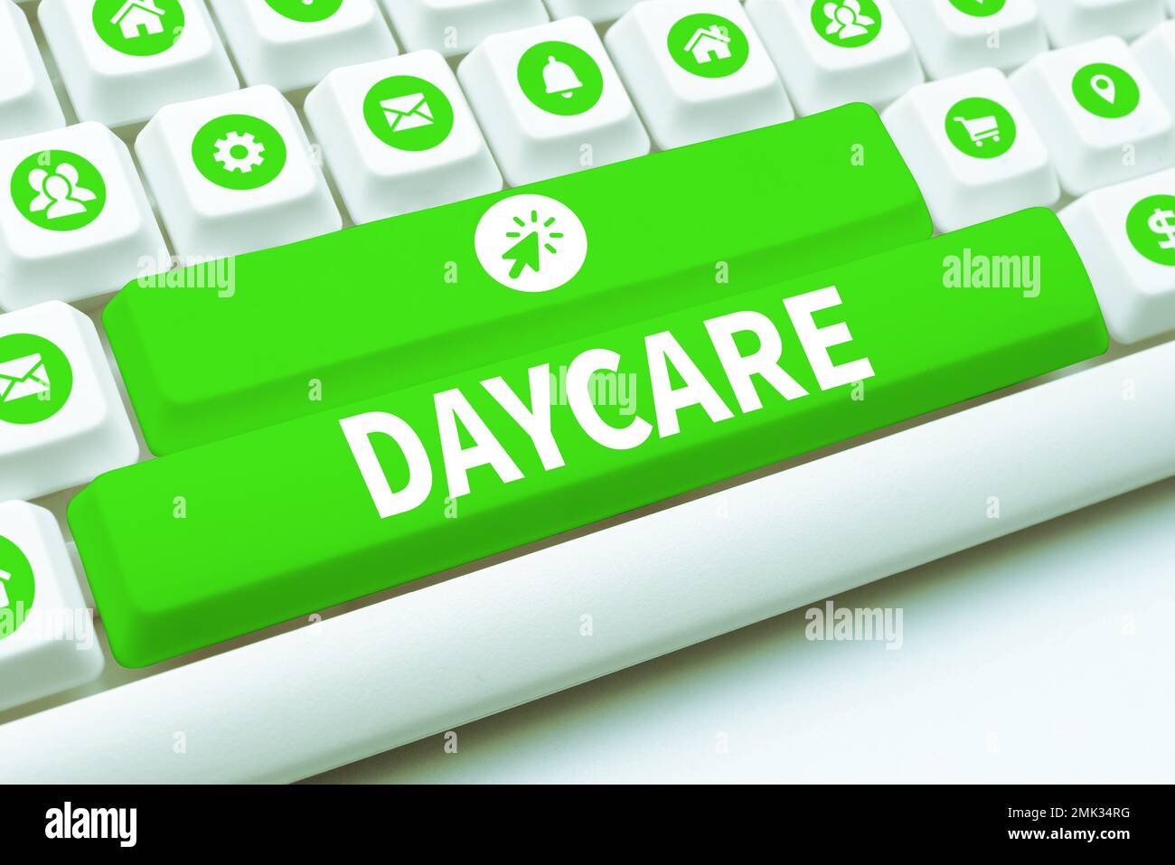 Text showing inspiration Daycare. Business concept offering care to ...