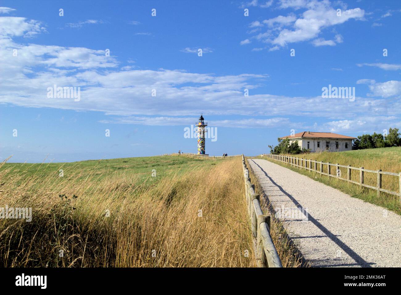 Cantabra, Spain - June 19, 2022: Painting of Faro de Ajo, a lighthouse ...