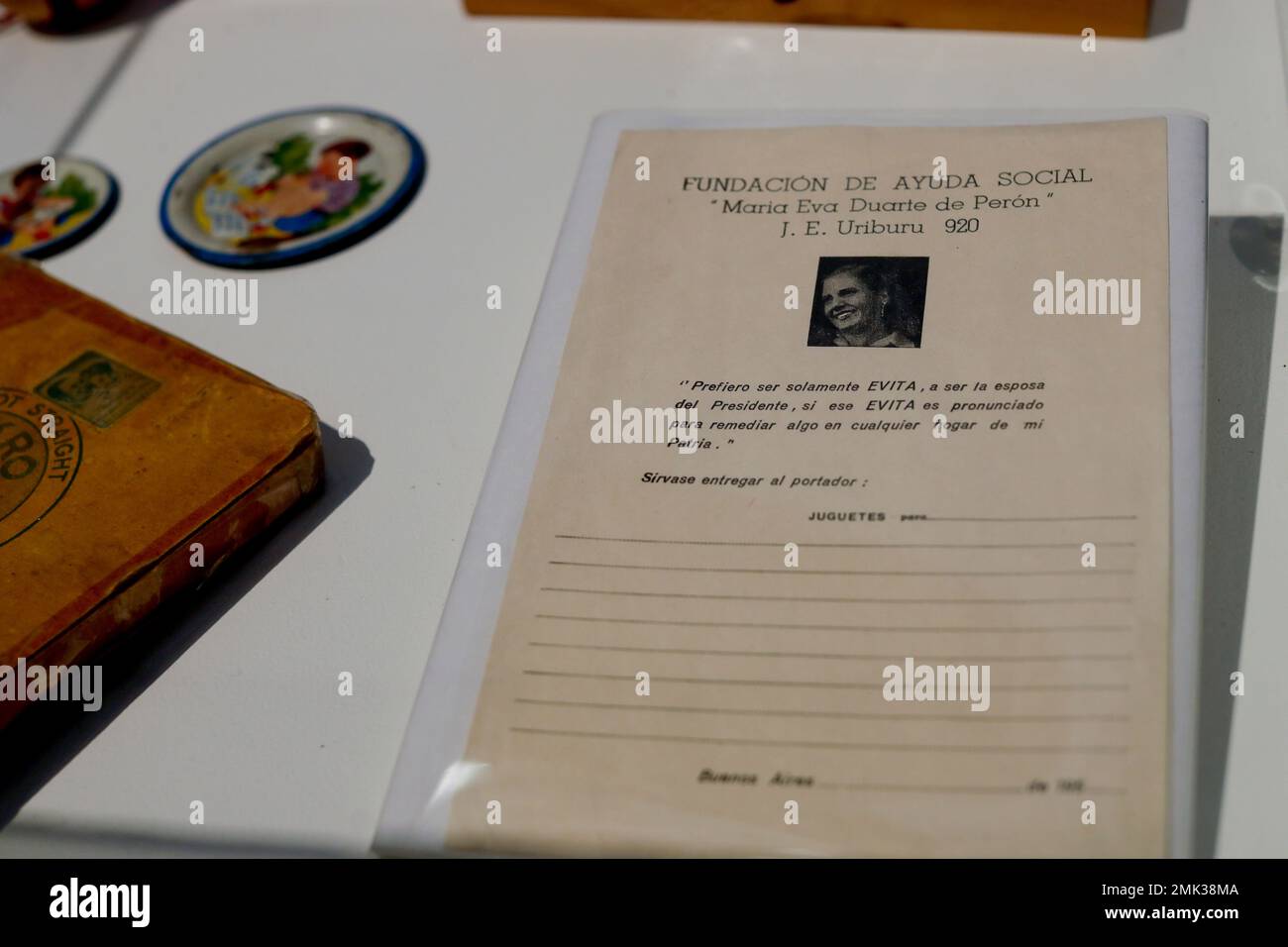 Papers used to register the distribution of toys by the Eva Perón ...