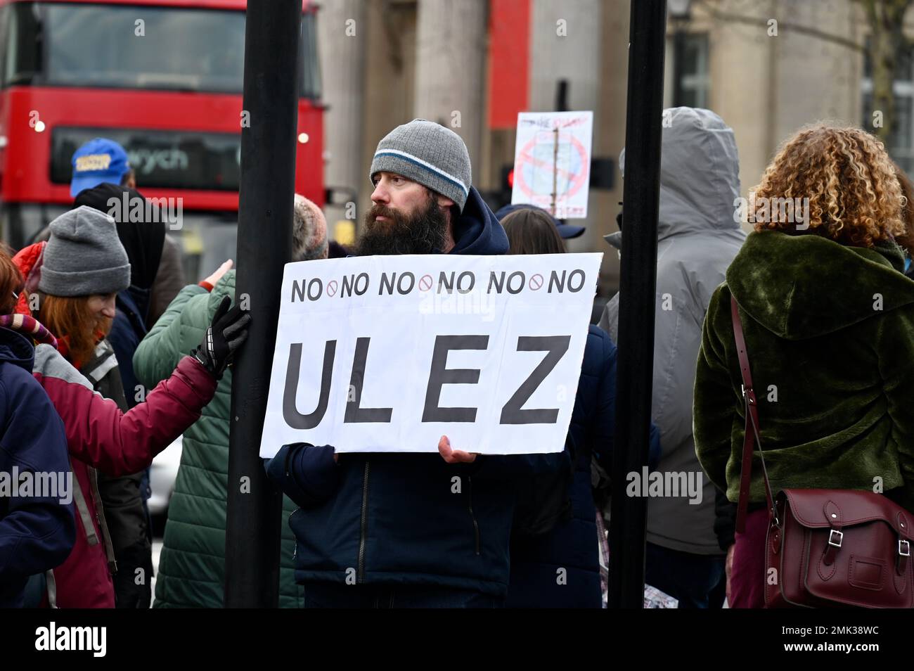 London, UK. Protest against Mayor Sadiq Khan's proposed expansion of ...