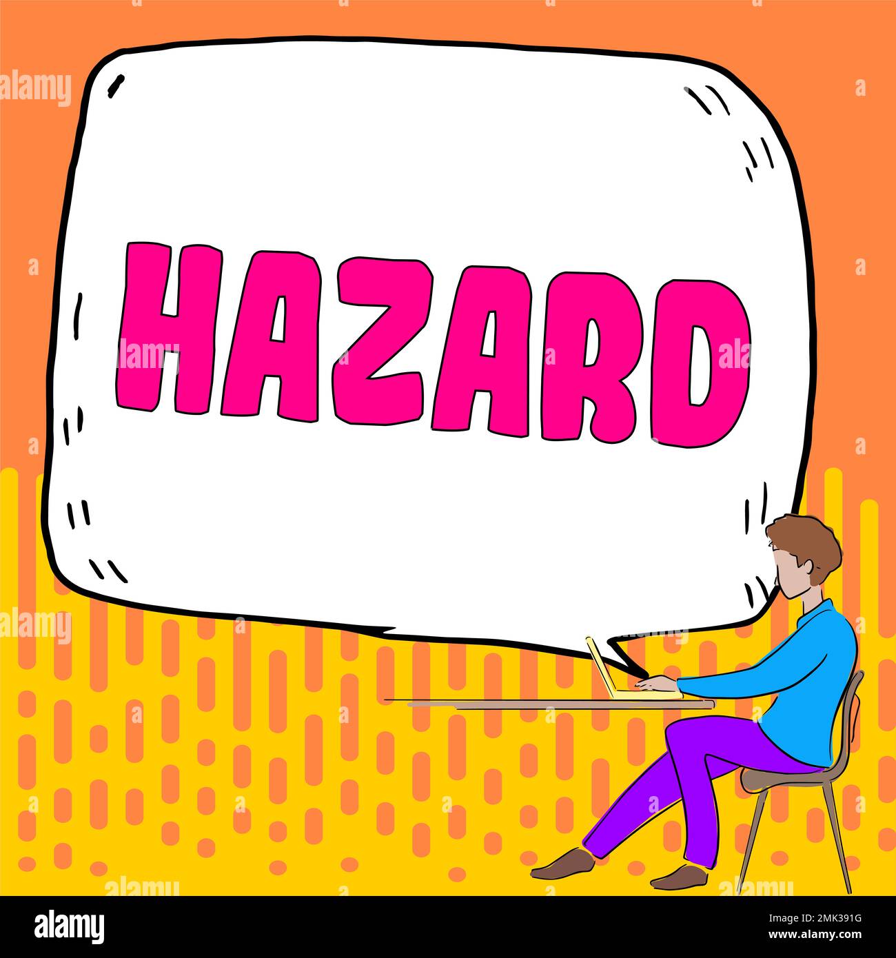 Writing displaying text Hazard. Internet Concept account or statement ...
