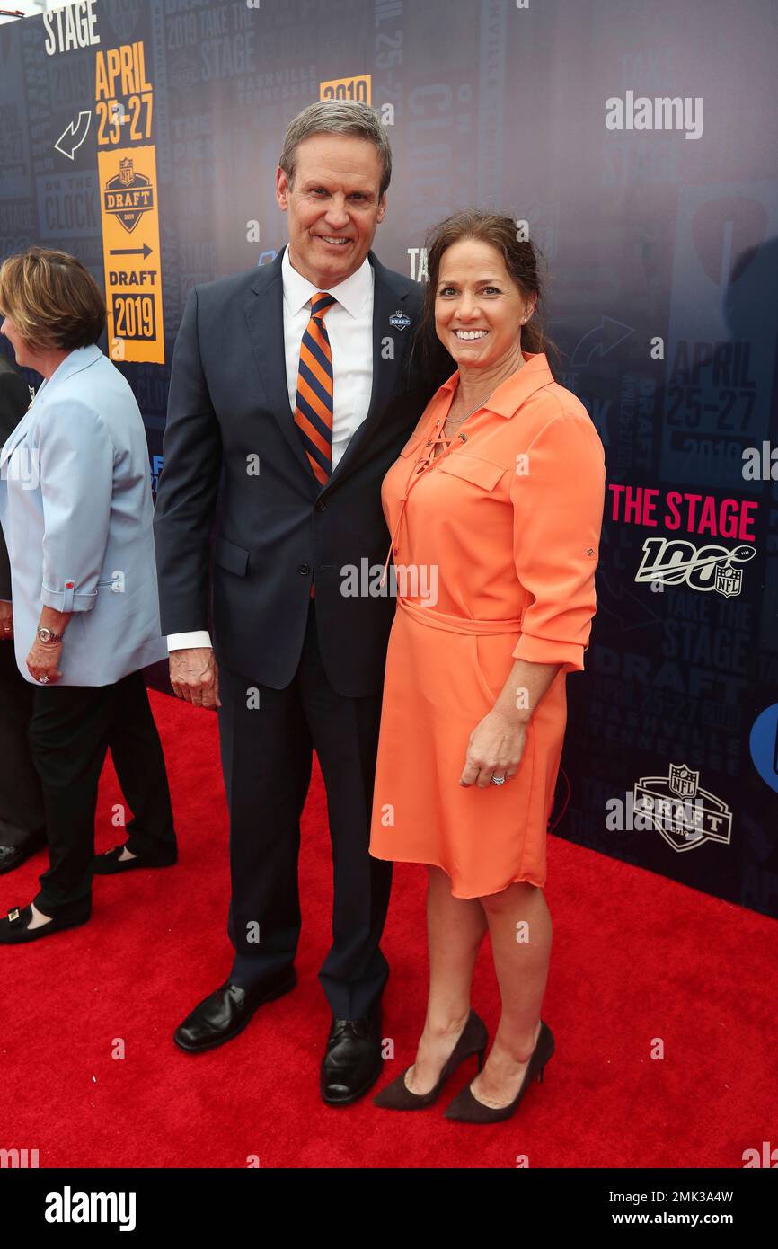 Tennessee governor Bill Lee, left, and his wife Maria Lee pose for a ...