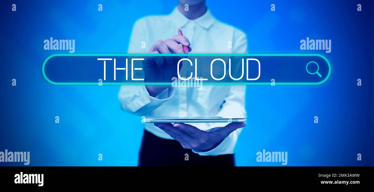 Conceptual display The Cloud. Word Written on Programs used in Storing ...