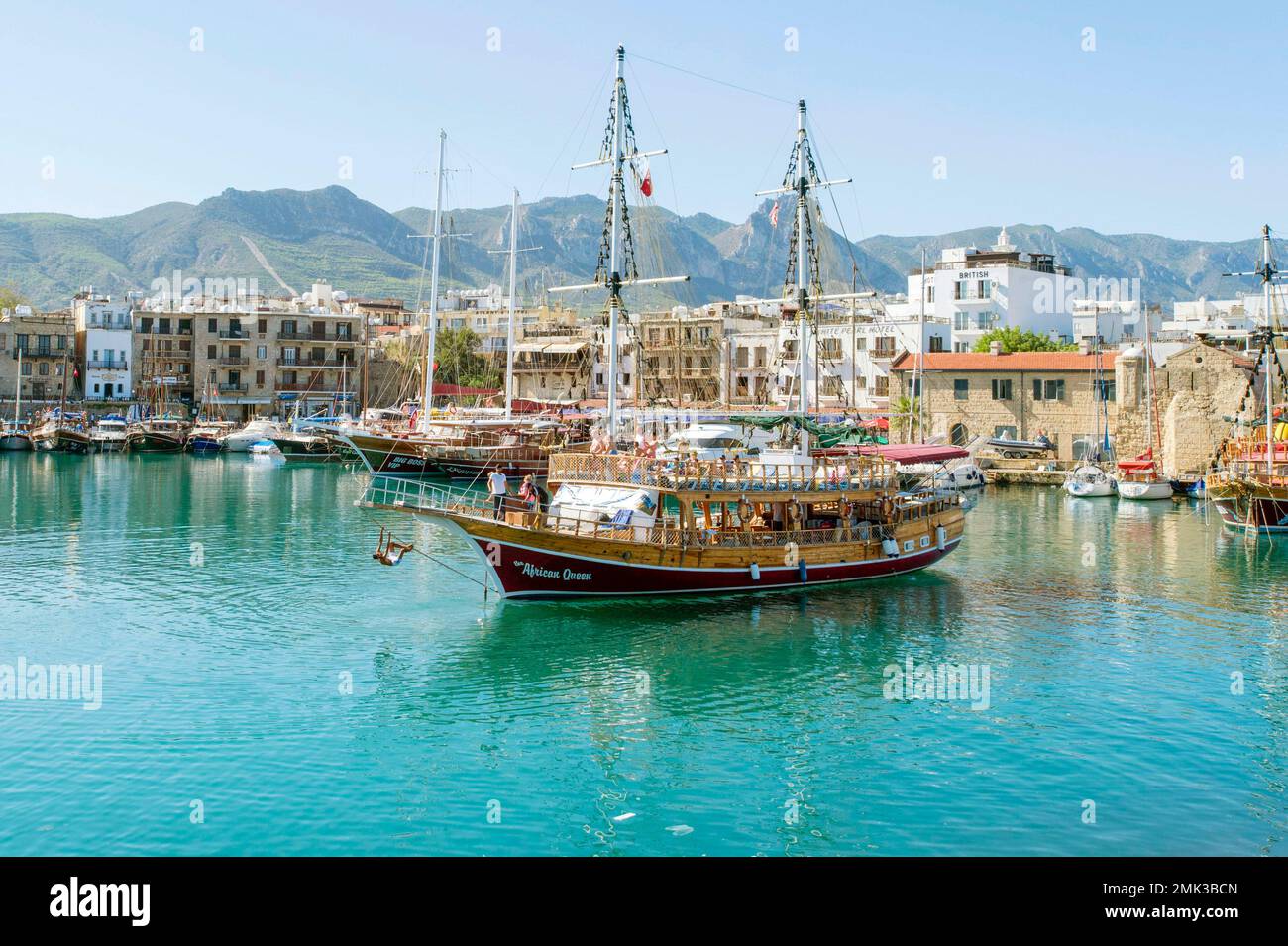 Keryneia Harbour at the north coast of Cyprus Stock Photo - Alamy