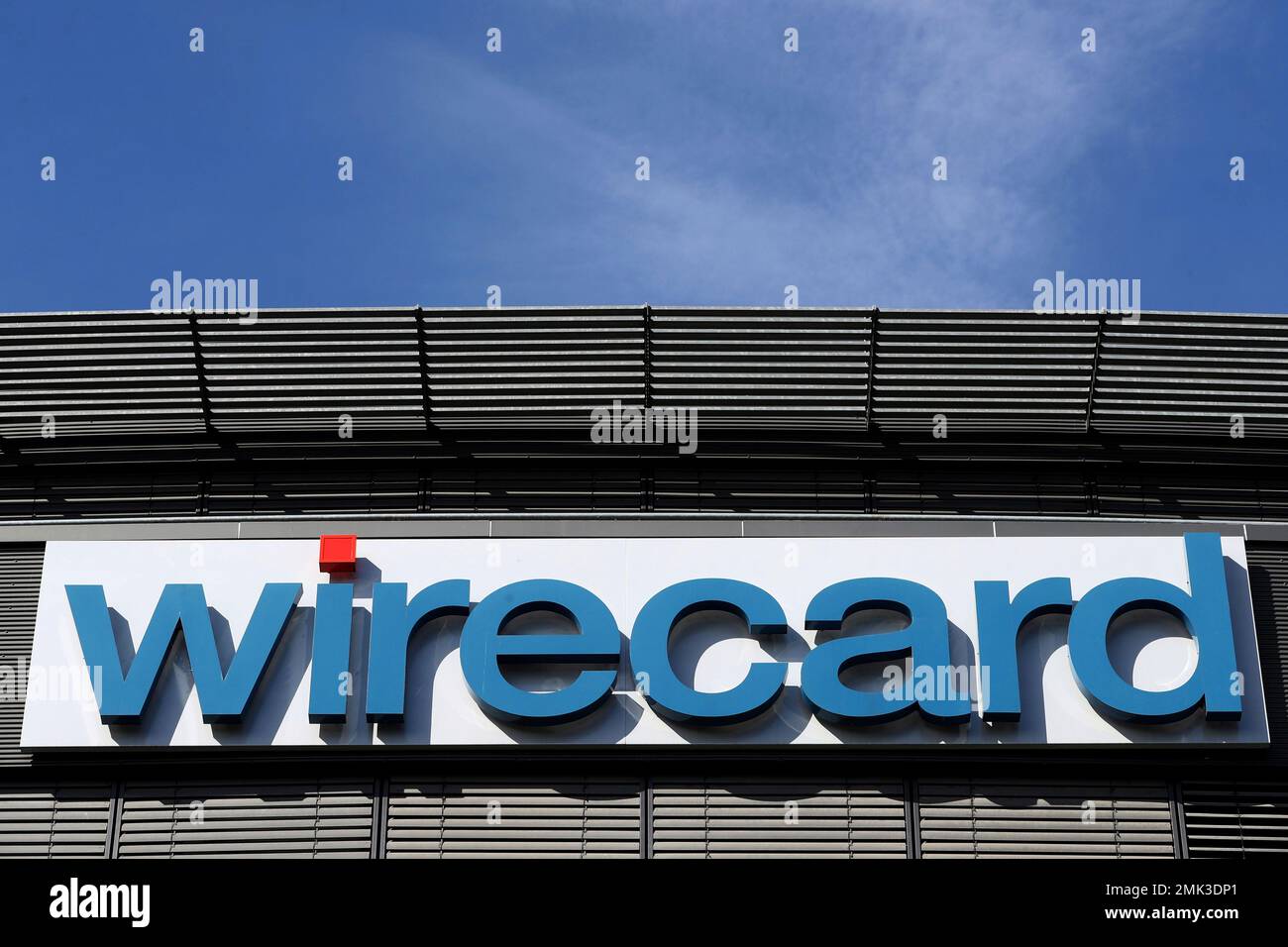 The logo of financial services company wirecard is pictured at the ...