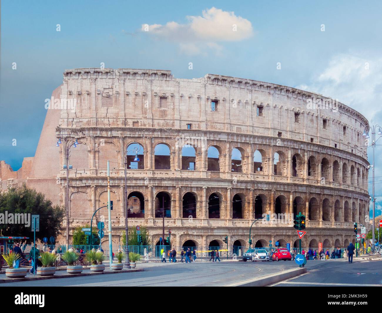 The coliseum with blue sky - Rome Stock Photo - Alamy