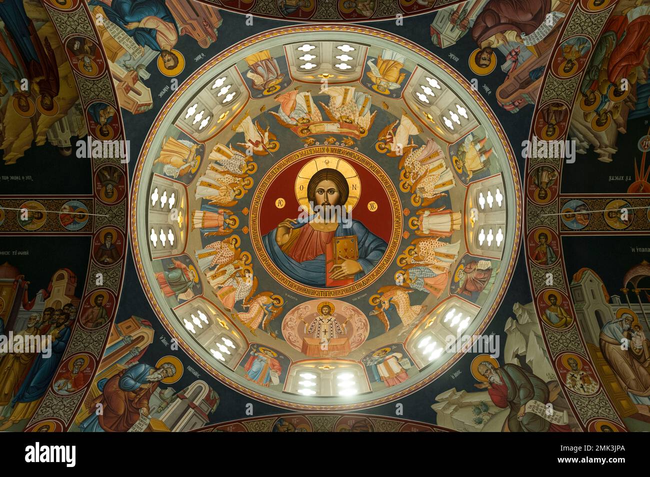 Jesus as world ruler in the dome of the Panagia Chryseleousa church in ...