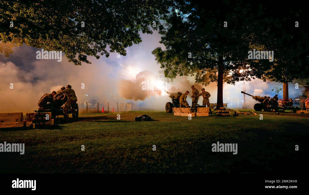 Cannon Crewmember from 2nd Battalion, 218th Field Artillery Regiment ...