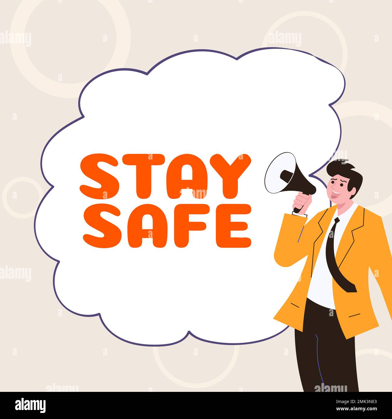 Text caption presenting Stay Safe. Business showcase secure from threat ...