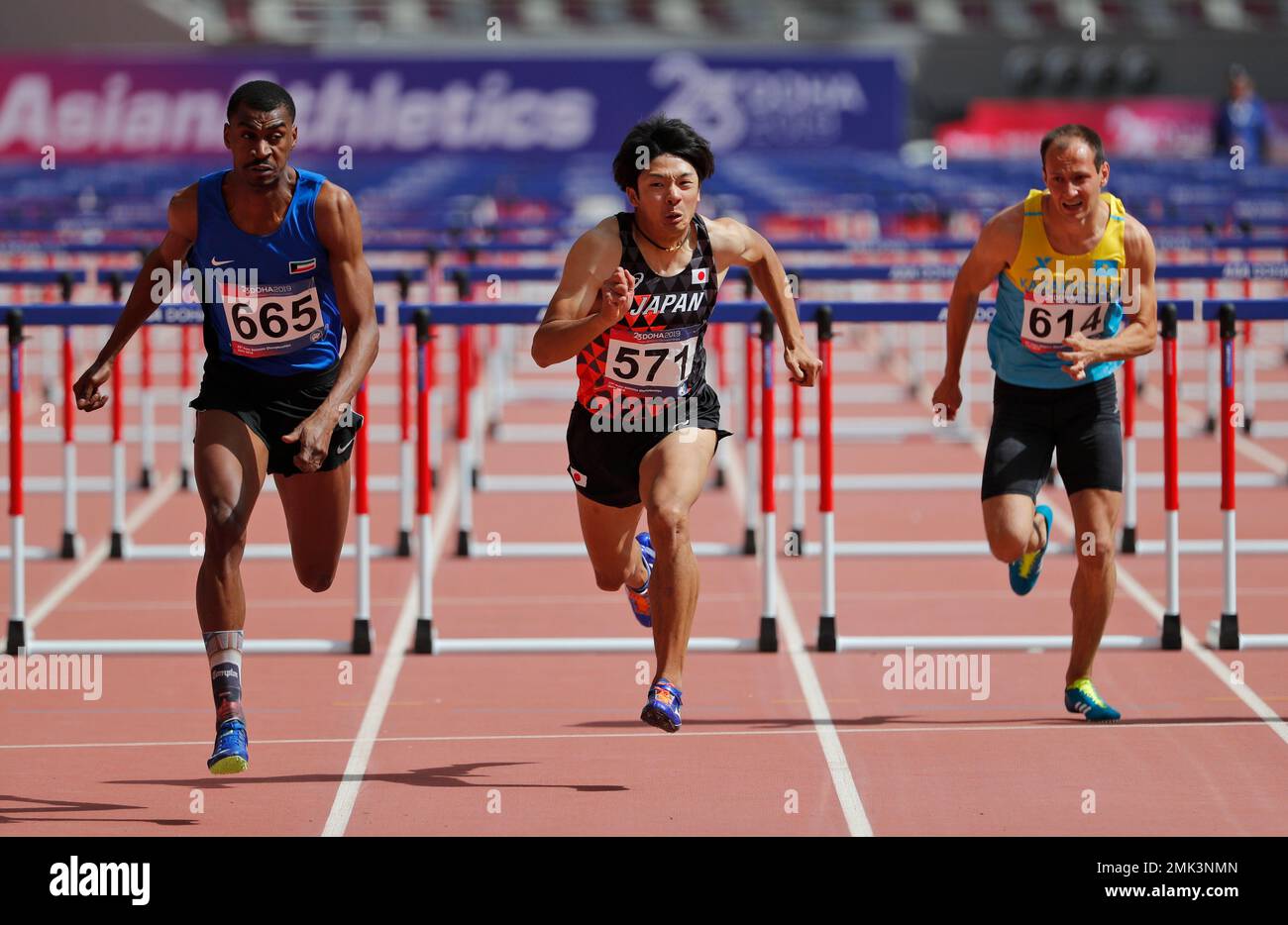 Kuwait's Yaqoub Alyouha, left, Japan's Taio Kanai, center, and ...