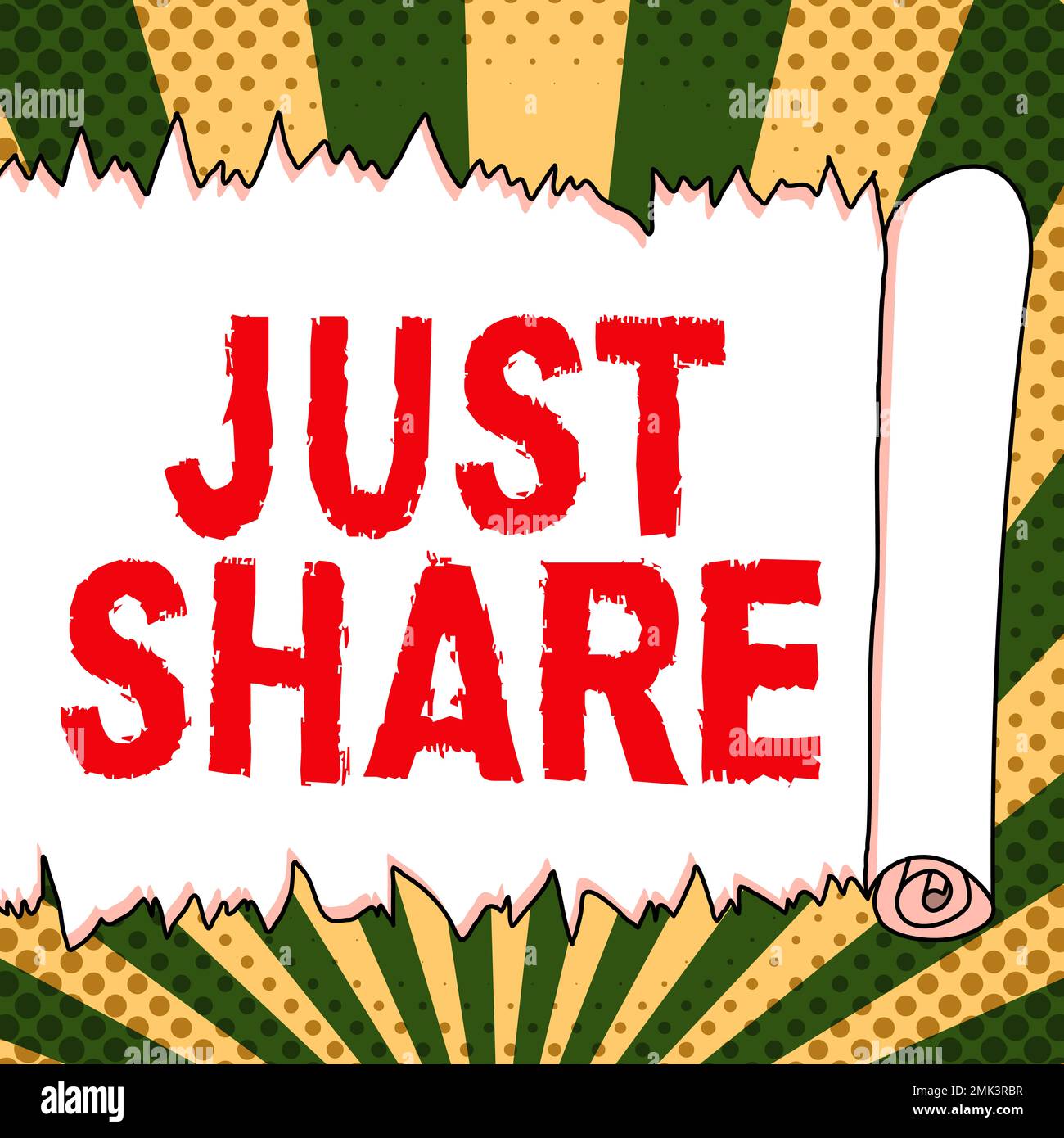 Writing displaying text Just Share. Concept meaning to have or use ...