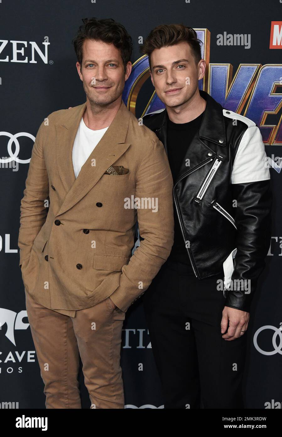 Nate Berkus, left, and Jeremiah Brent arrive at the premiere of ...