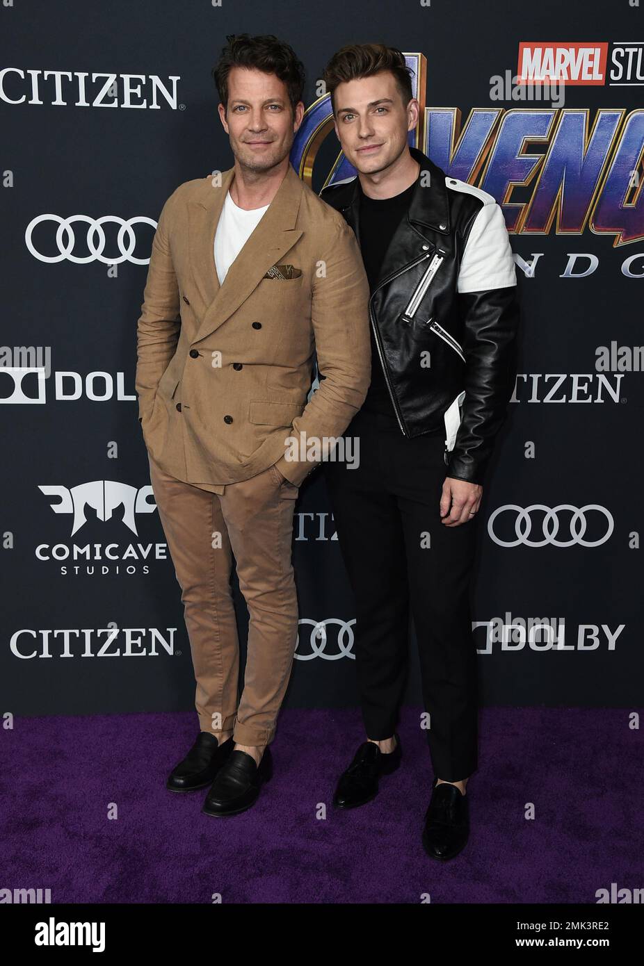 Nate Berkus, left, and Jeremiah Brent arrive at the premiere of ...