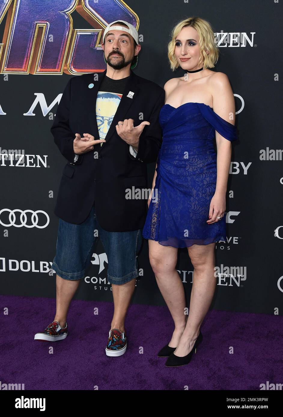 Kevin Smith , left, and Harley Quinn Smith arrive at the premiere of ...