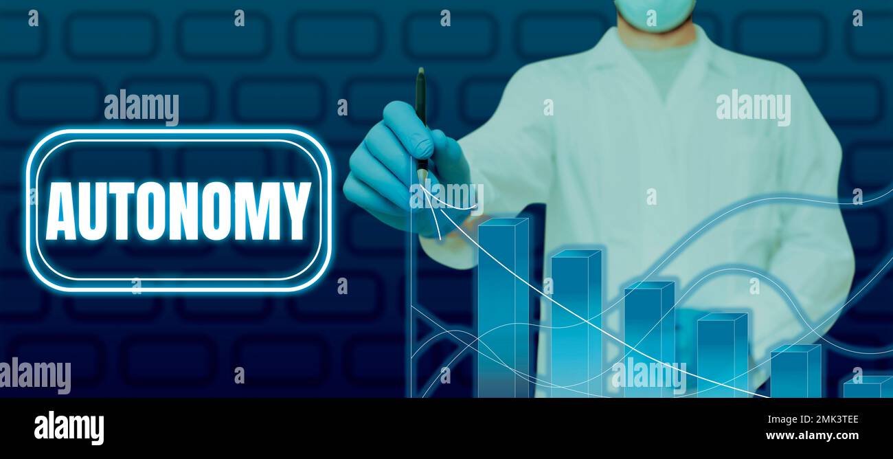 Text showing inspiration Autonomy. Business concept vehicle that can ...